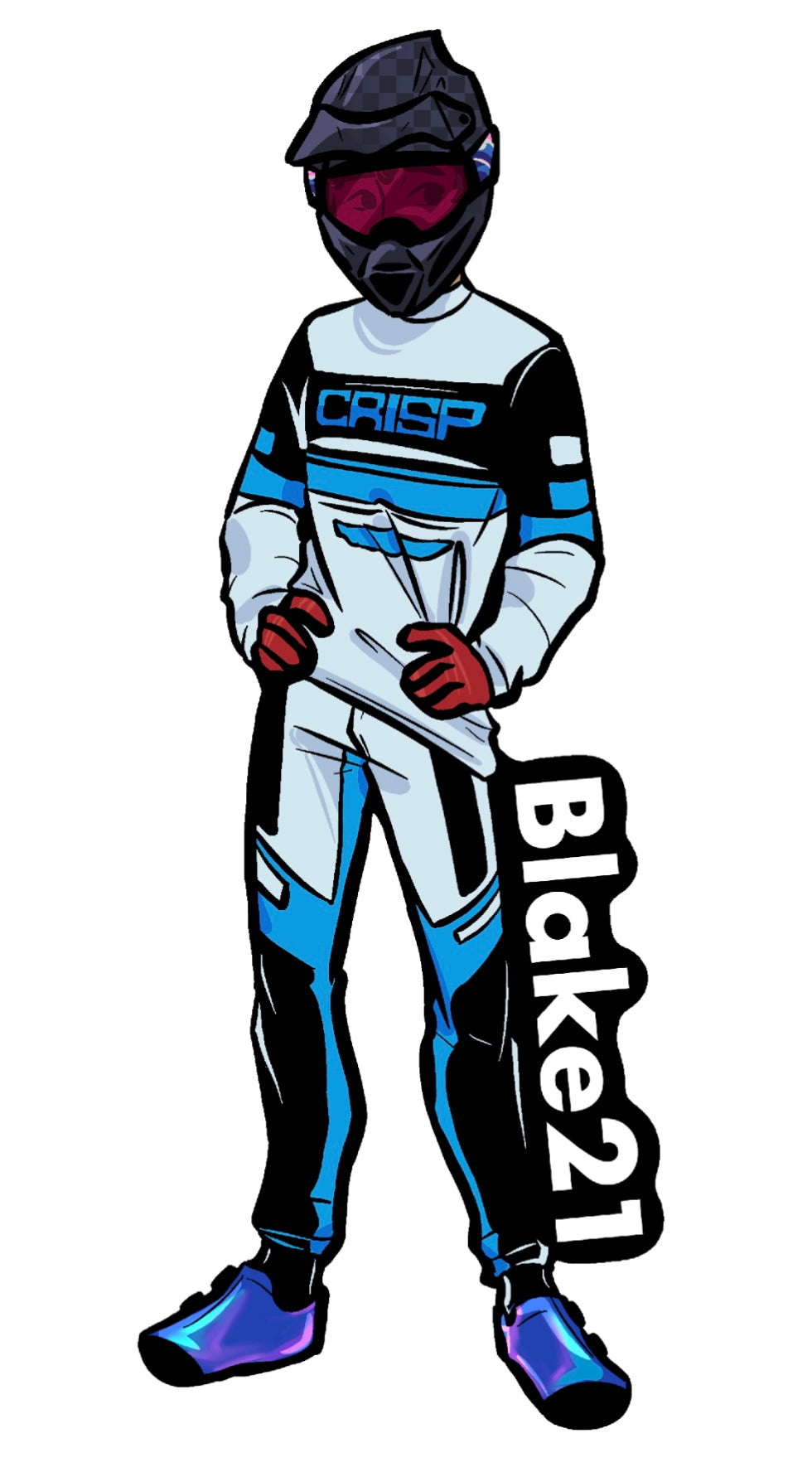 Cartoon Rider Stickers – Karma Industries